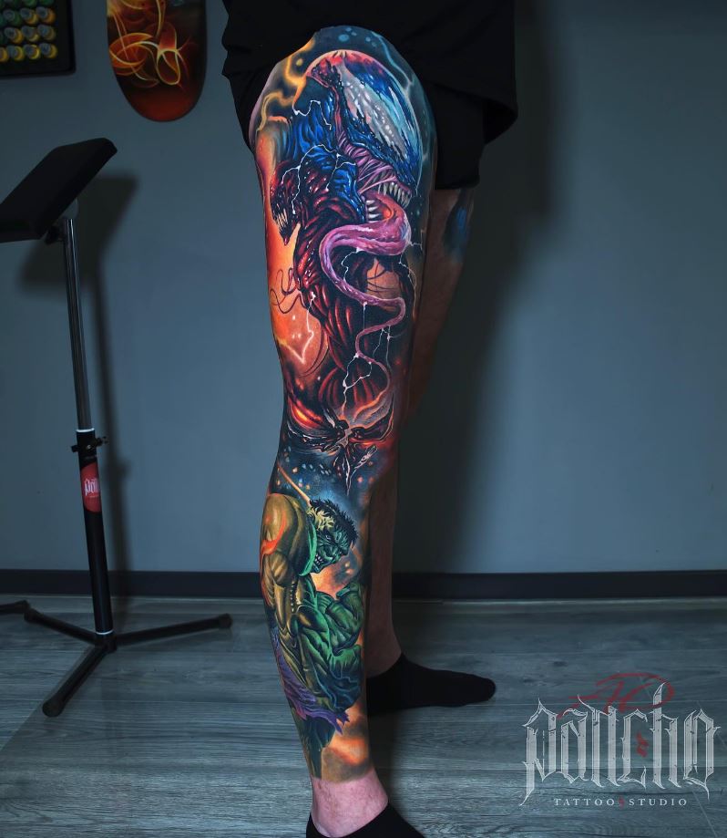 Alien & Hulk Tattoo – tattosy.com